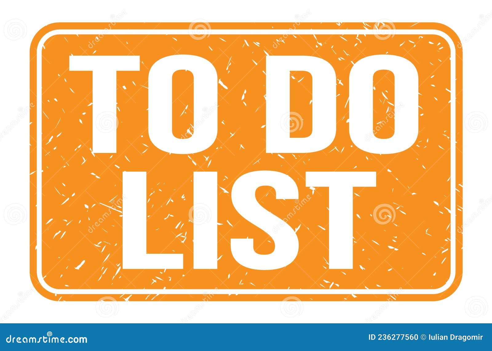 TO DO LIST, Words on Orange Rectangle Stamp Sign Stock Illustration ...