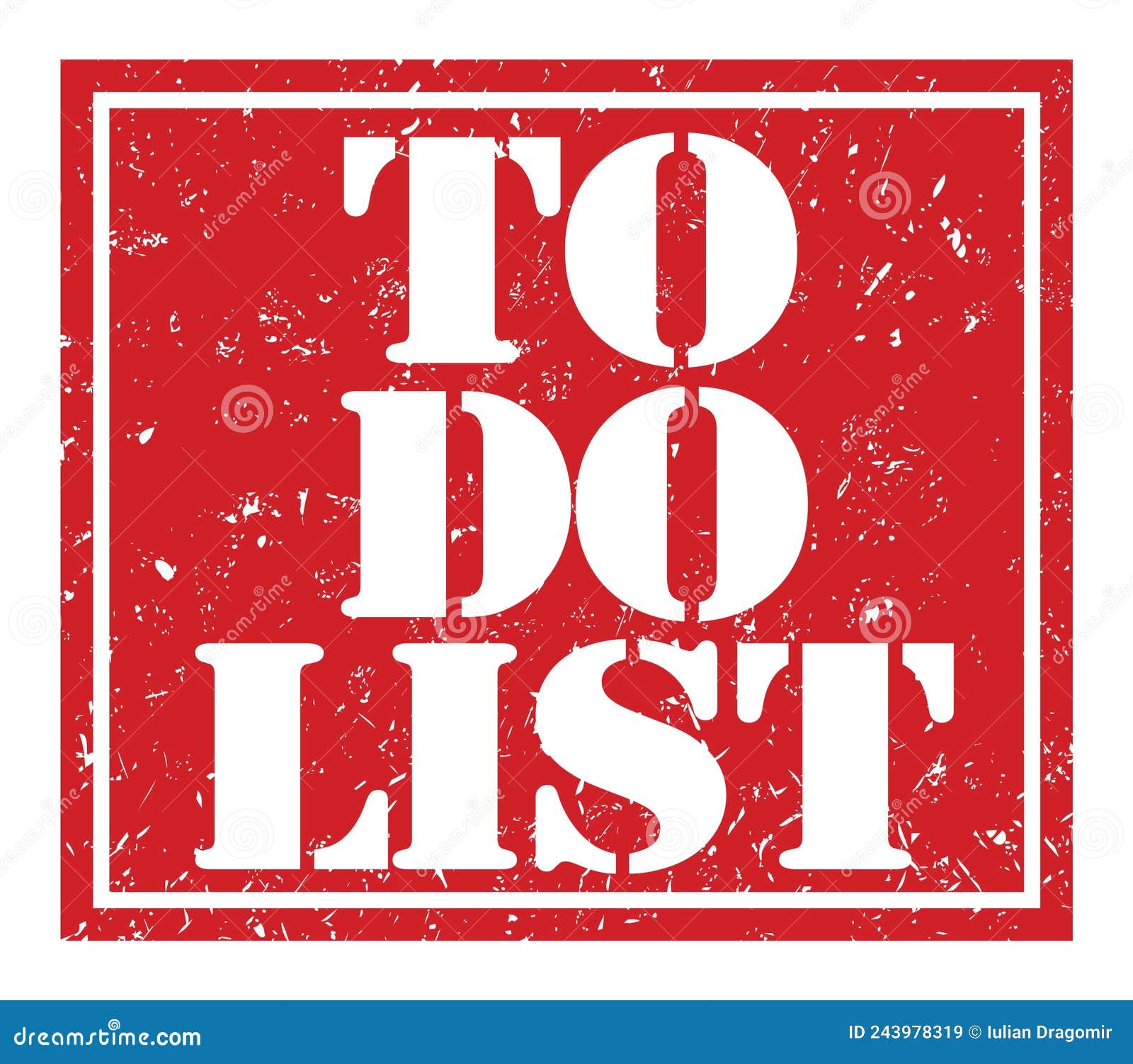 TO DO LIST, Text Written on Red Stamp Sign Stock Illustration ...