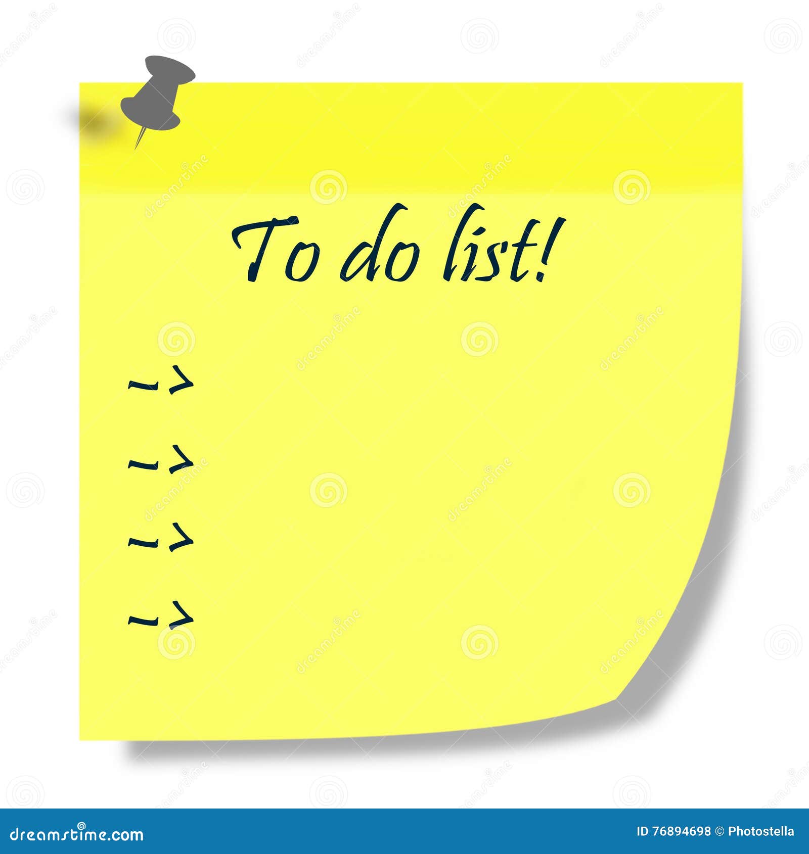 To Do List Written on Yellow Post it Stock Illustration - Illustration ...