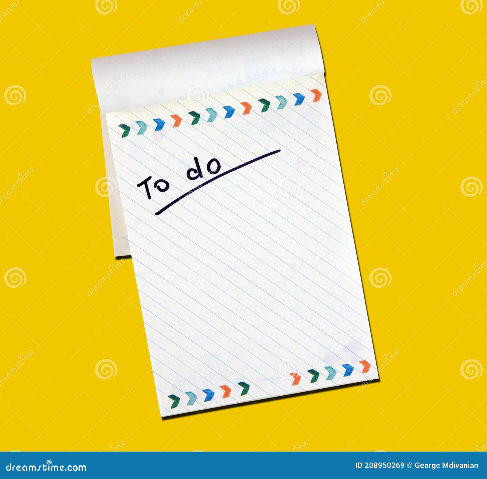 To do list on yellow stock image. Image of closeup, plan - 208950269
