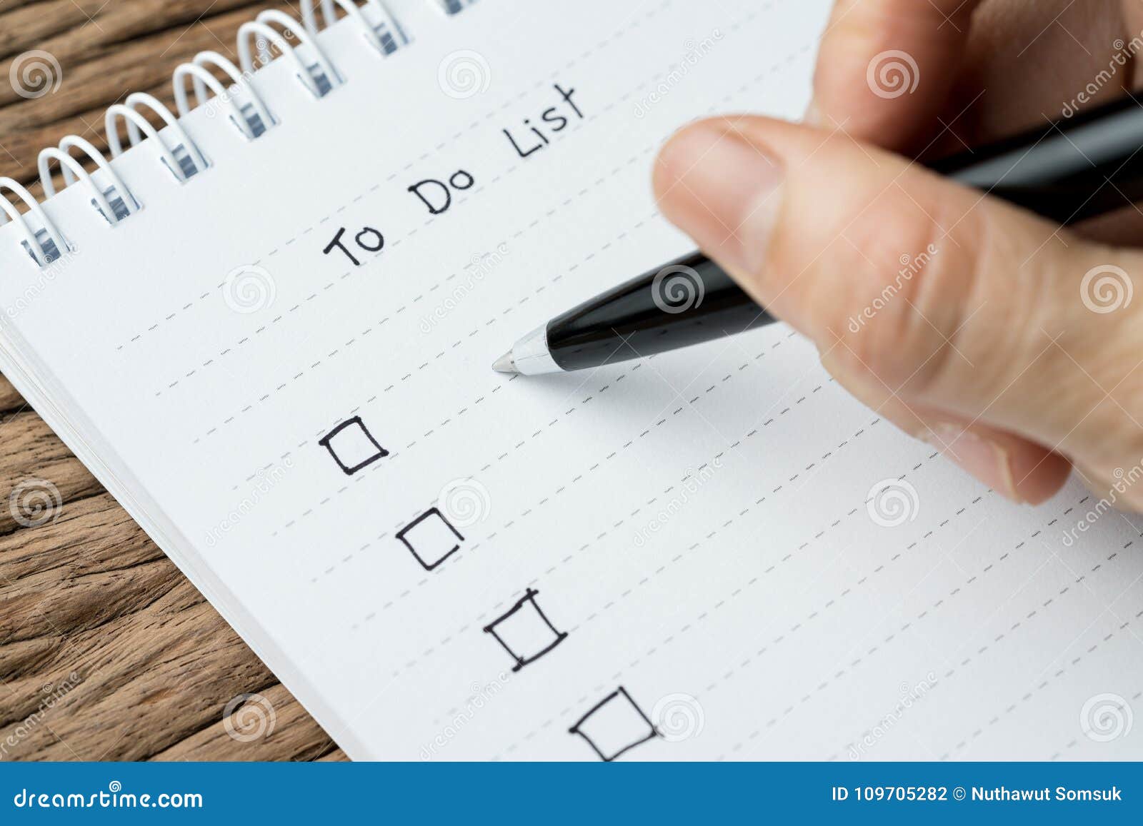 To Do Lists, Finish Work, Tasks Priority Concept, Closed Up of H Stock ...