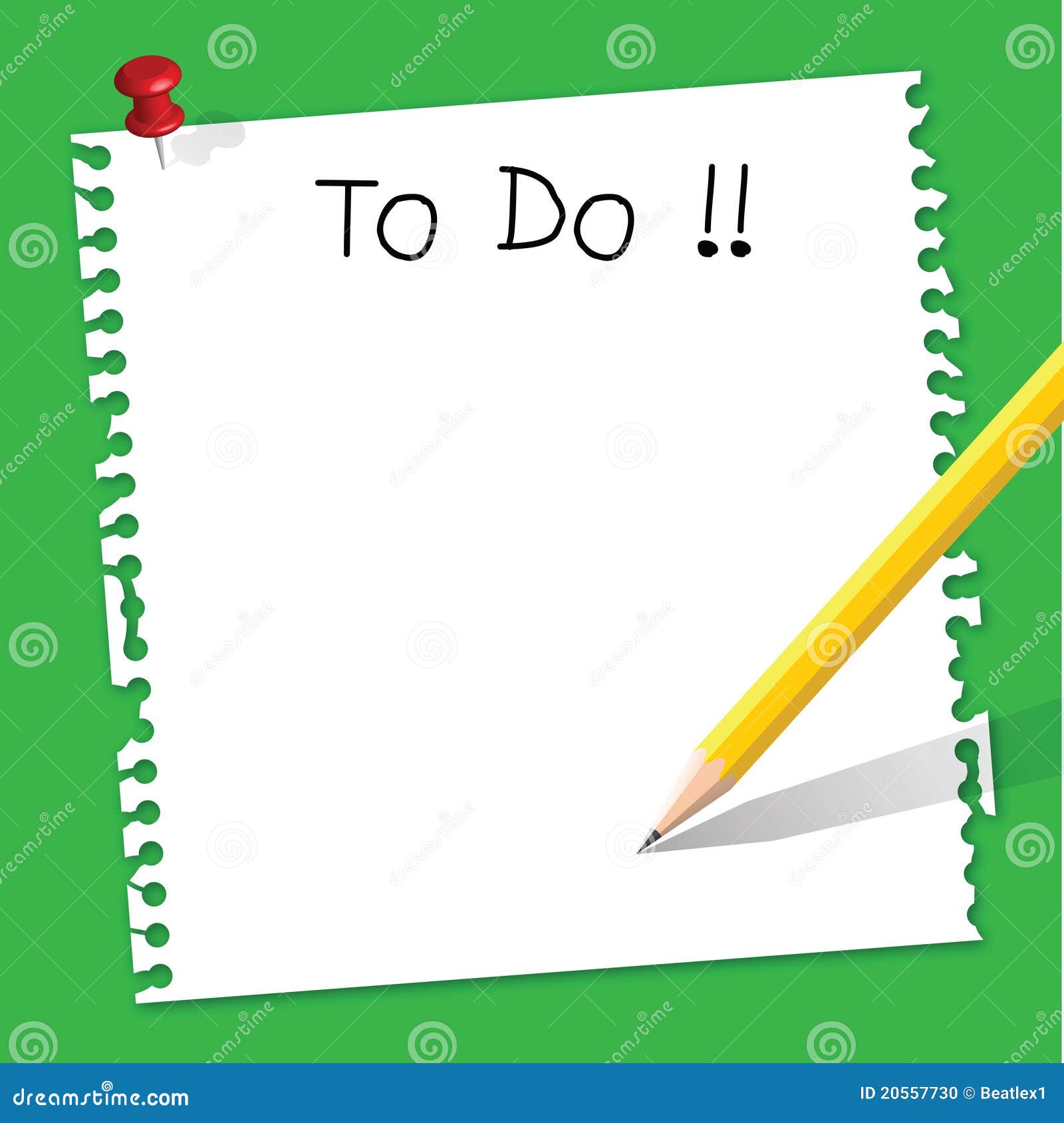 To do note paper stock vector. Illustration of print - 20557730
