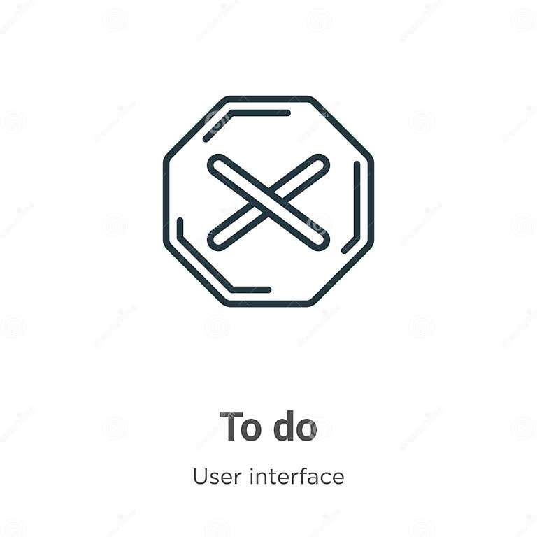To Do Outline Vector Icon. Thin Line Black To Do Icon, Flat Vector ...