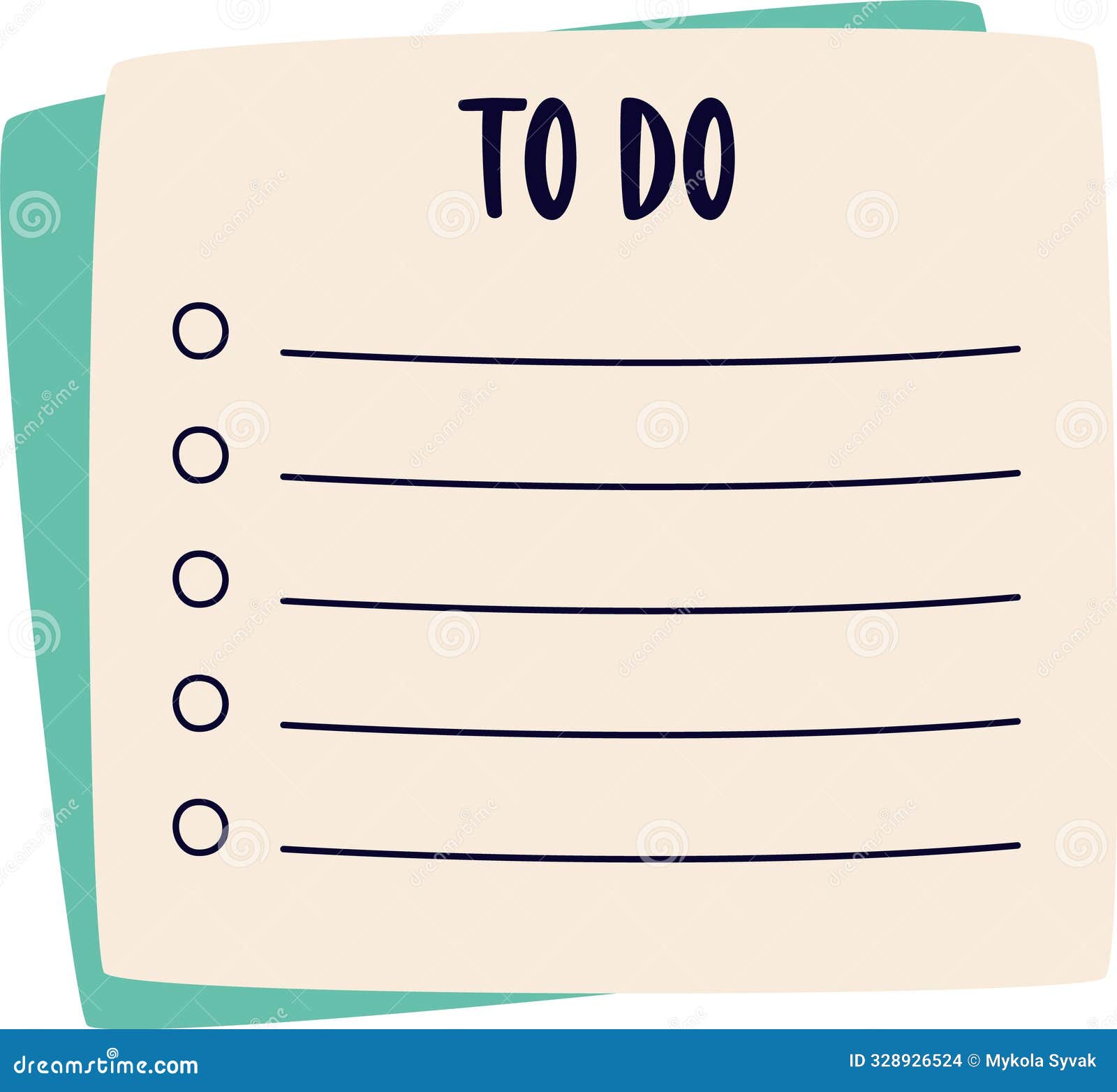 To Do Paper Sheet Notes stock illustration. Illustration of stationery ...