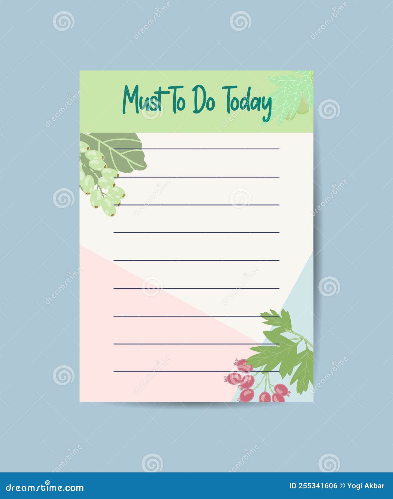 To Do Planner Template daily Check List Design Cover Template Stock ...