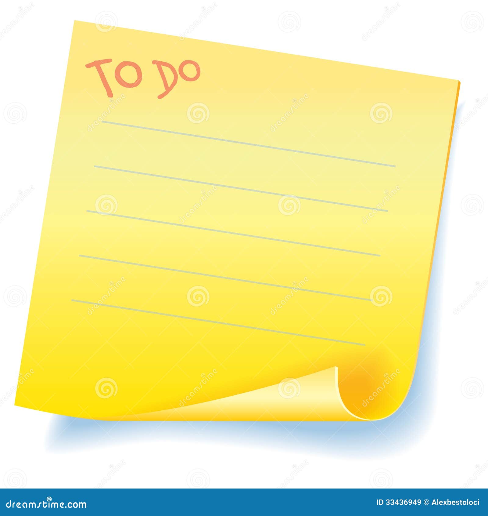 To Do - Sticker reminder stock vector. Illustration of list - 33436949