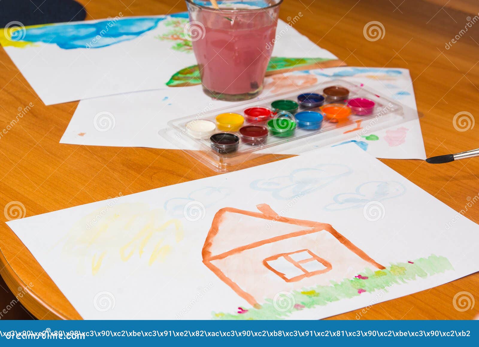 To draw on a table stock photo. Image of green, black - 79778534