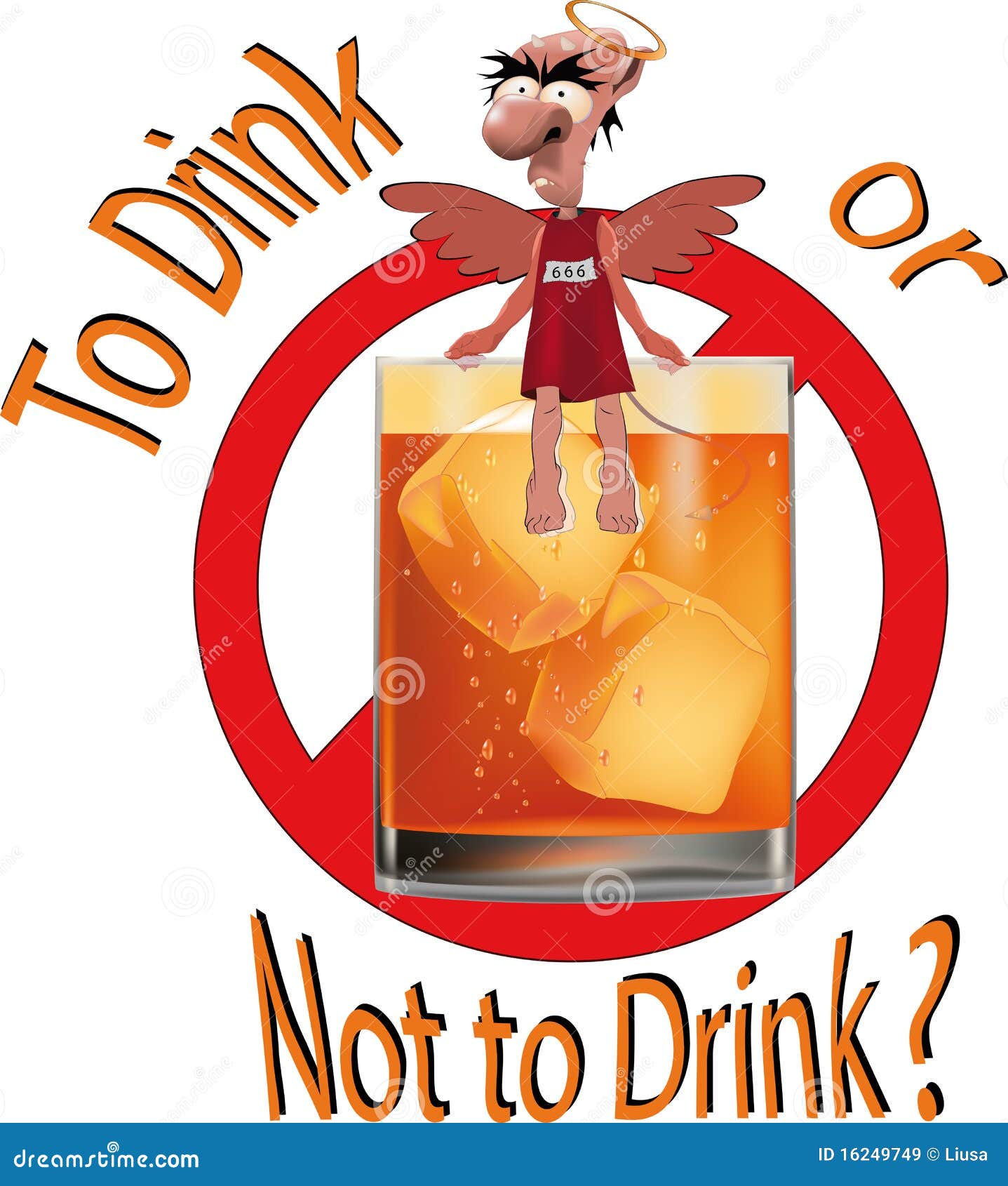 To drink or not to drink ? stock vector. Illustration of drunk - 16249749