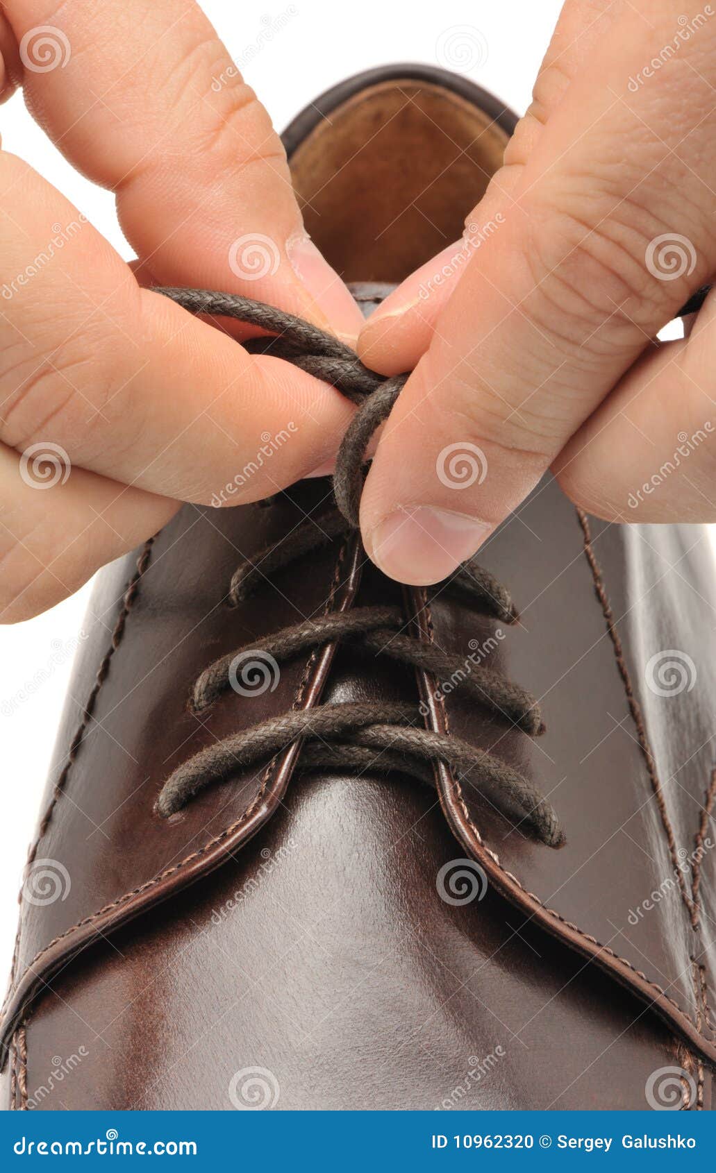 To Fasten Bootlace on Shoes Stock Photo - Image of modern, wear: 10962320