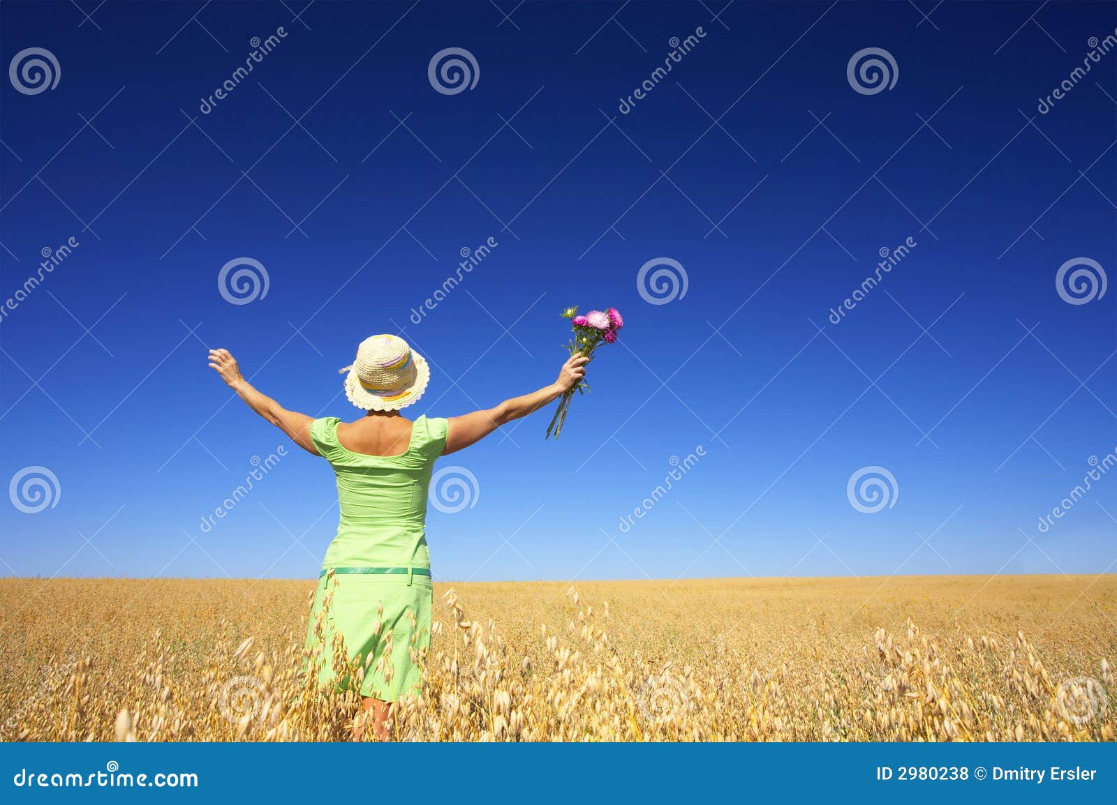 To the field stock photo. Image of idyllic, valley, back - 2980238