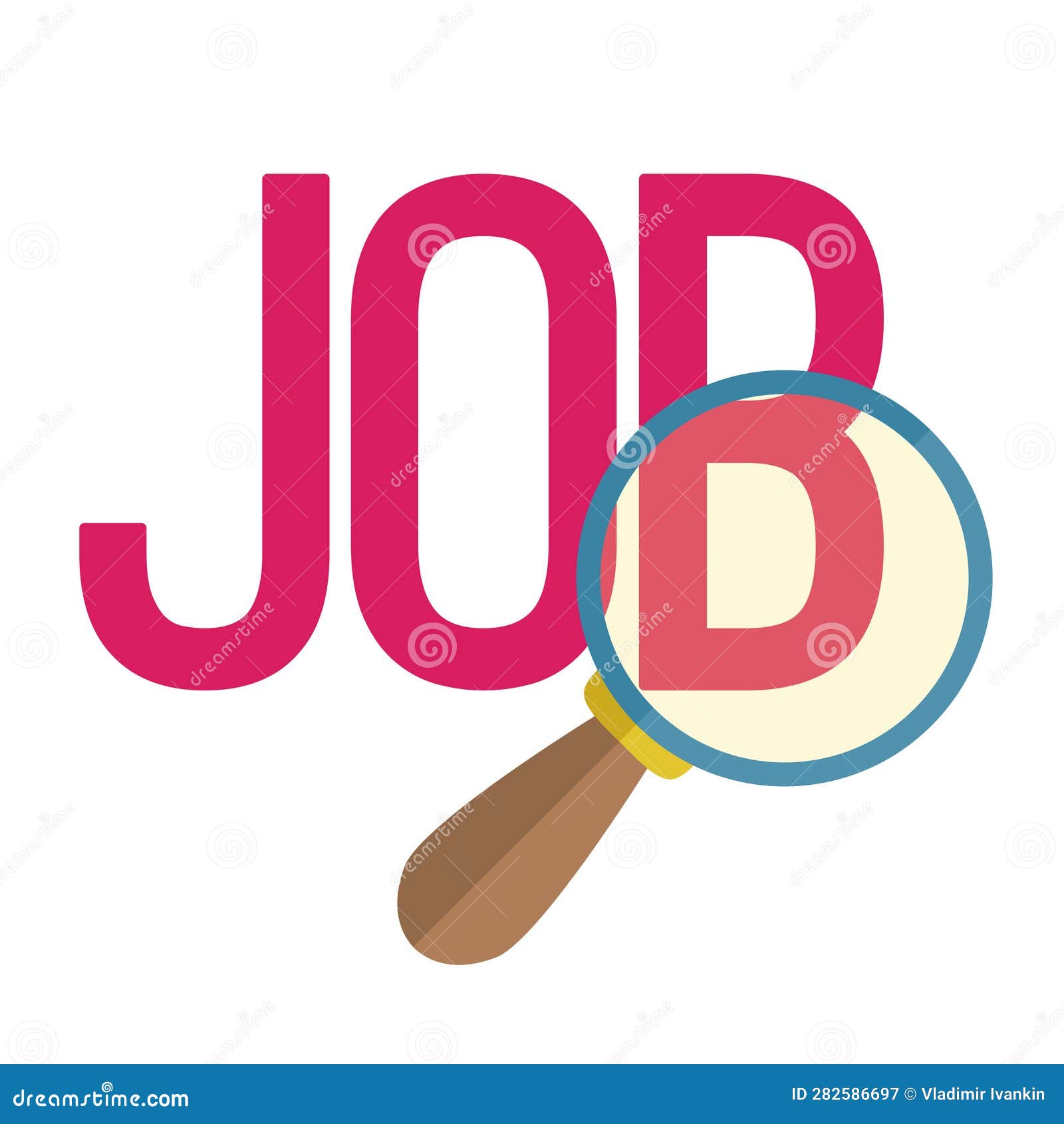 To find job flat style. stock vector. Illustration of render - 282586697