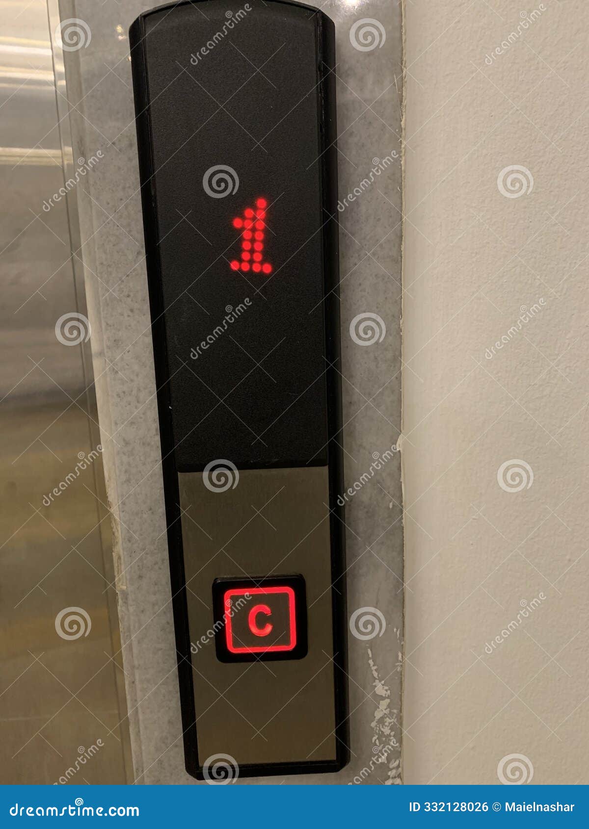 To the First Floor Elevator Stock Photo - Image of machine, elevator ...