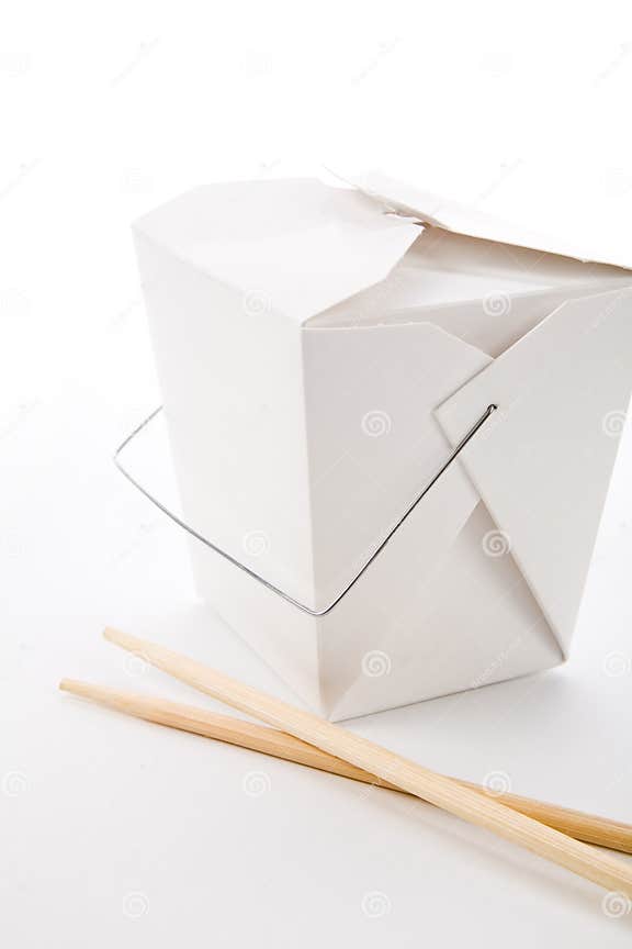 To-Go Box stock image. Image of chopsticks, dinner, paper - 4124383