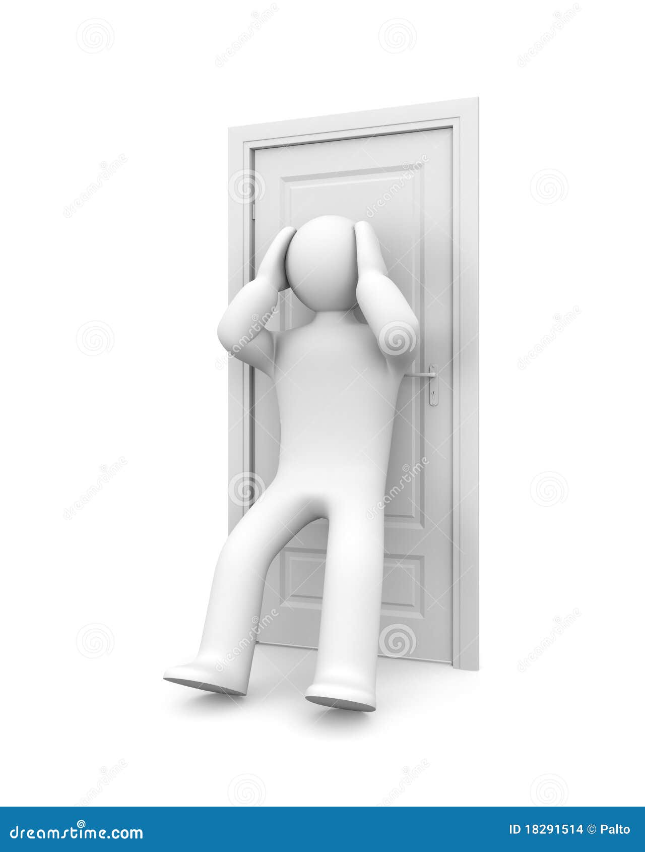 To Hide from Problems Behind a Door Stock Illustration - Illustration ... To Hide from Problems Behind a Door Stock Illustration - Illustration ...