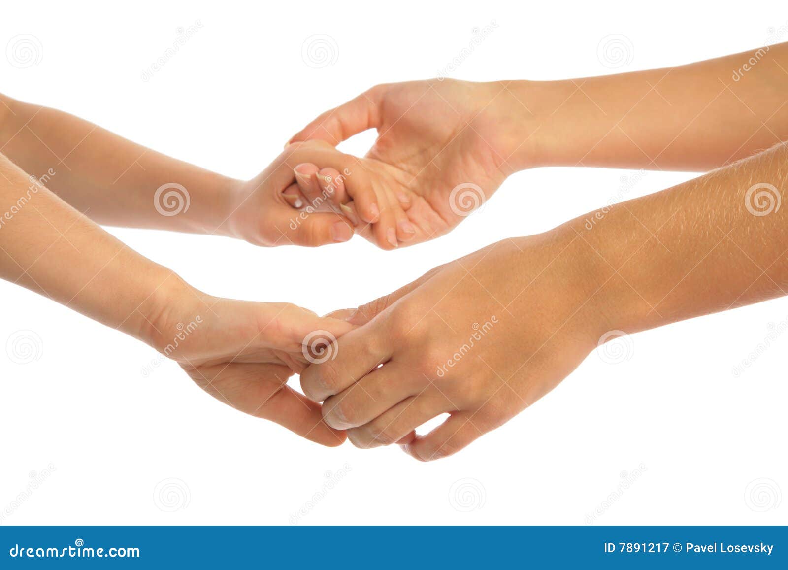 The Hands Of Mother And Son Joined Palms. Isolated Women And Children ...