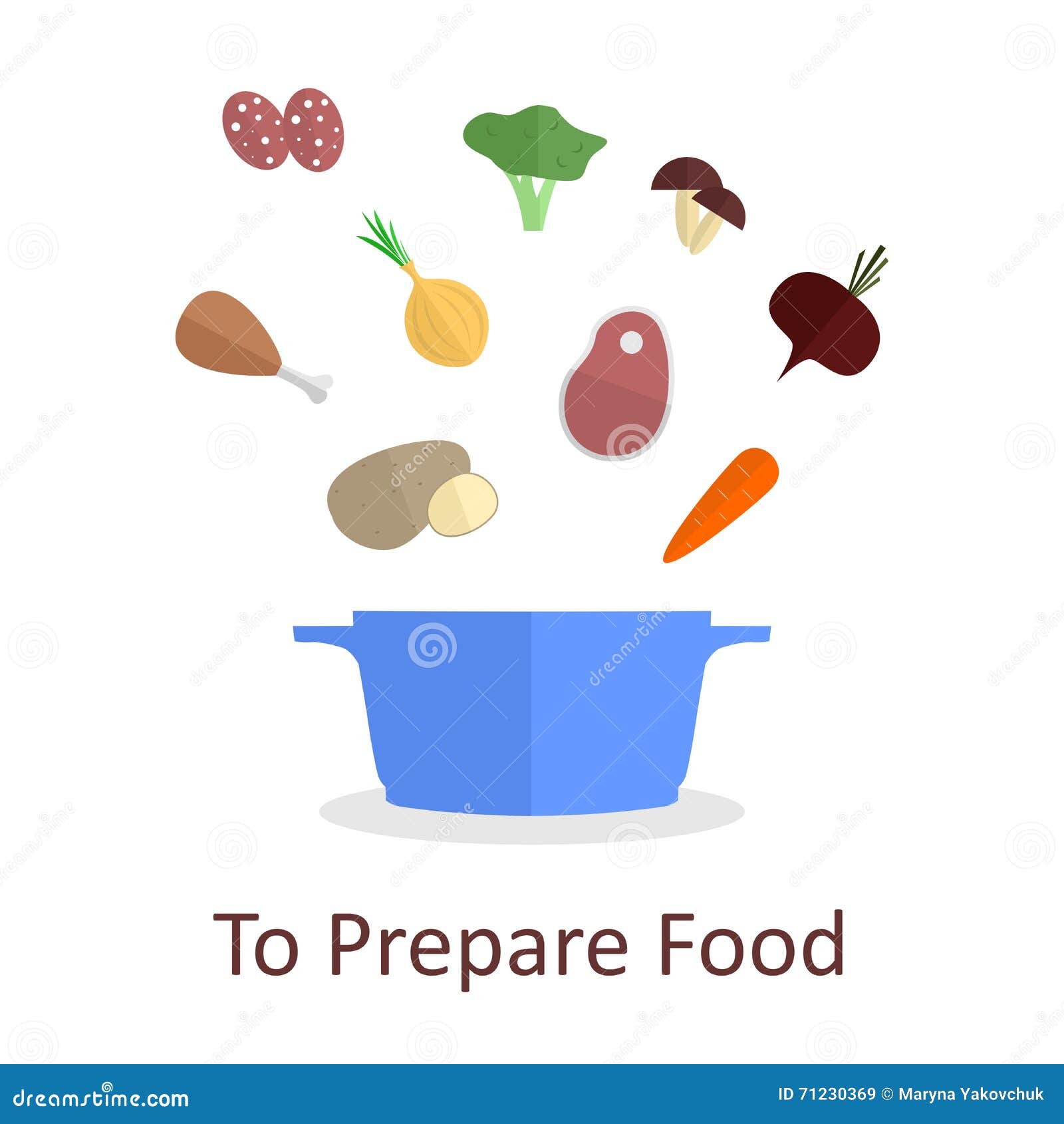To prepare food stock vector. Illustration of delicious - 71230369