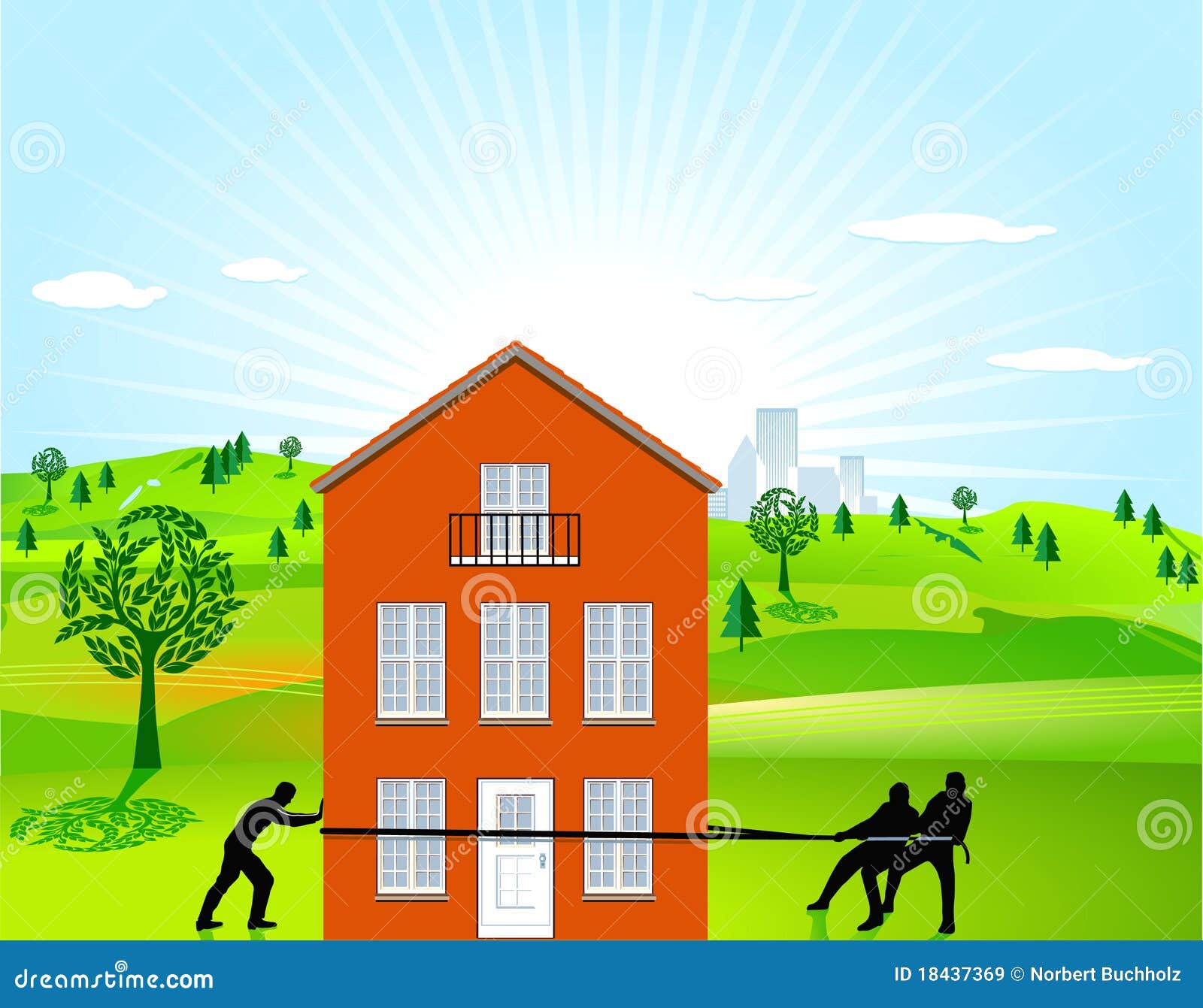 To remove stock vector. Illustration of transfer, building - 18437369