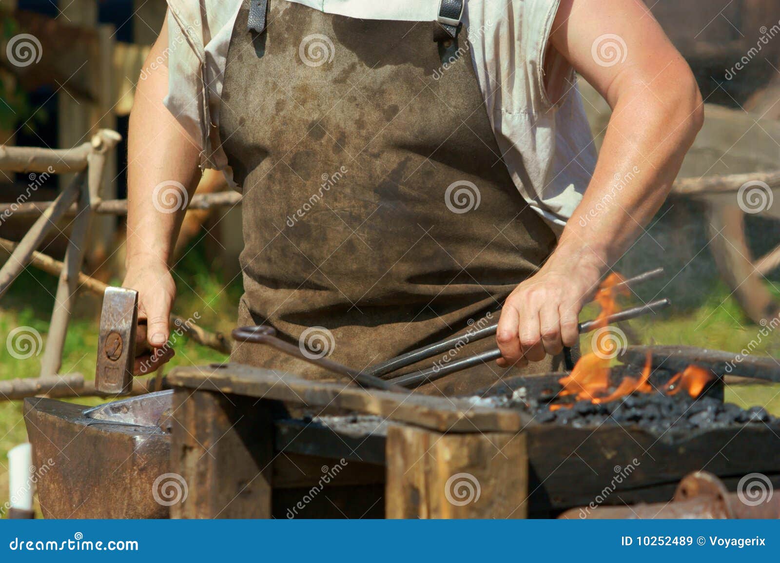 To Strike while the Iron is Hot Stock Image - Image of bright, smithy ...