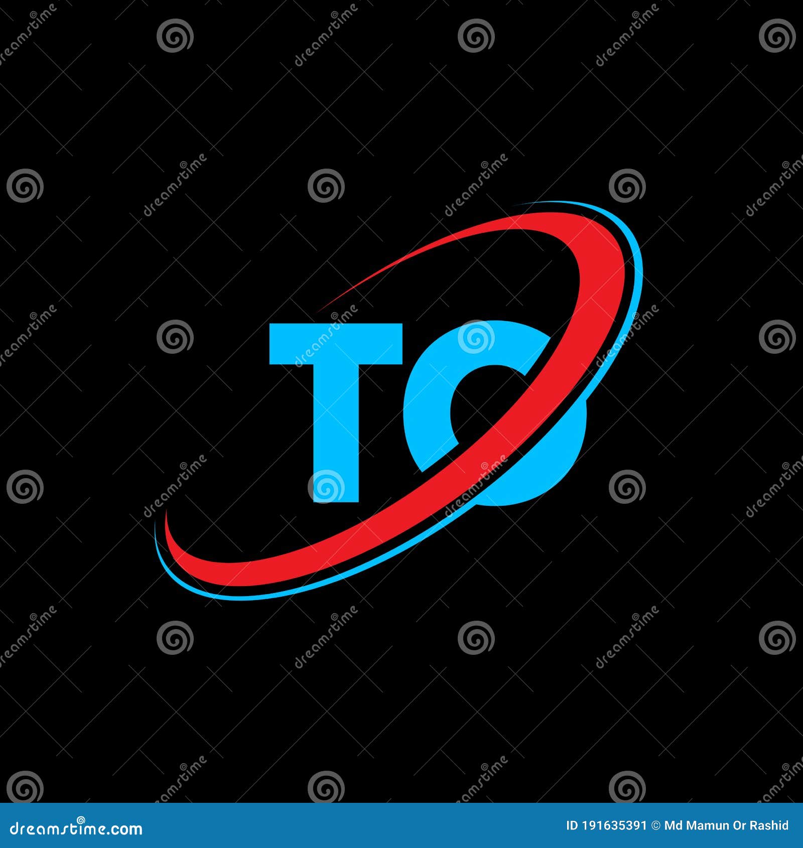 TO T O Letter Logo Design. Initial Letter TO Linked Circle Uppercase ...