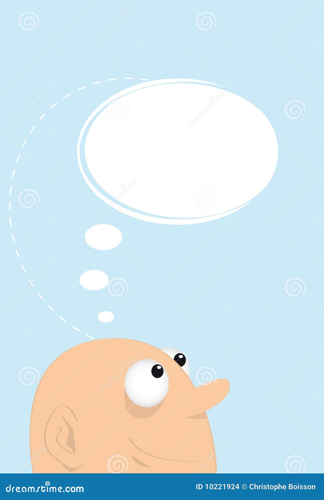 To think of something stock vector. Illustration of inspiration - 10221924