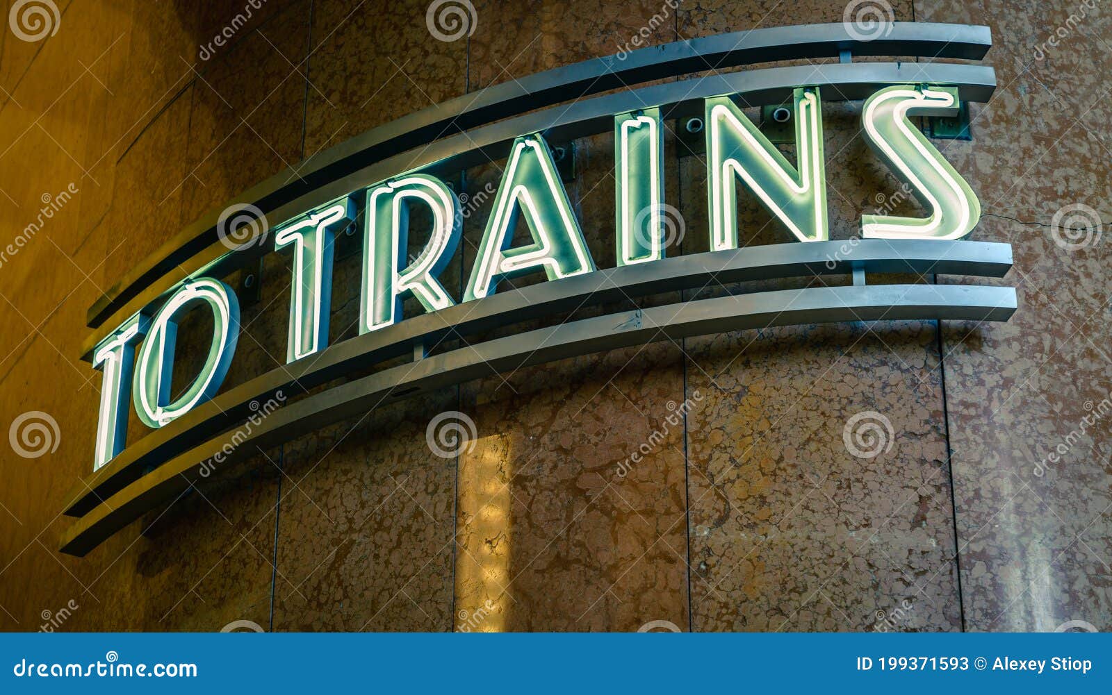 To Trains sign stock image. Image of neon, vintage, museum - 199371593