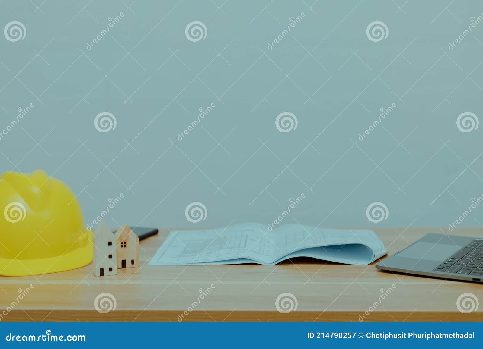To Work, an Engineer Has a Residential Construction Plan Stock Image ...