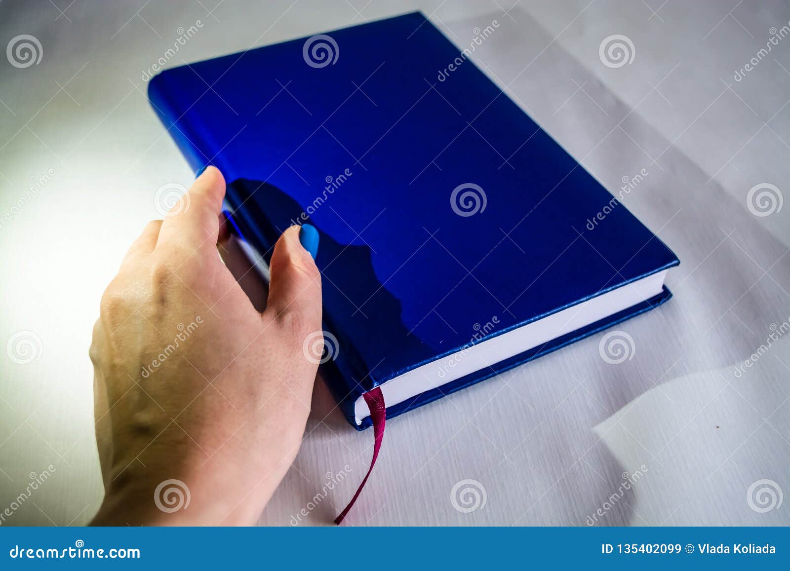 Thick Notebook for Nots with a Blue Cover. Blank Pages. To Write Nots ...