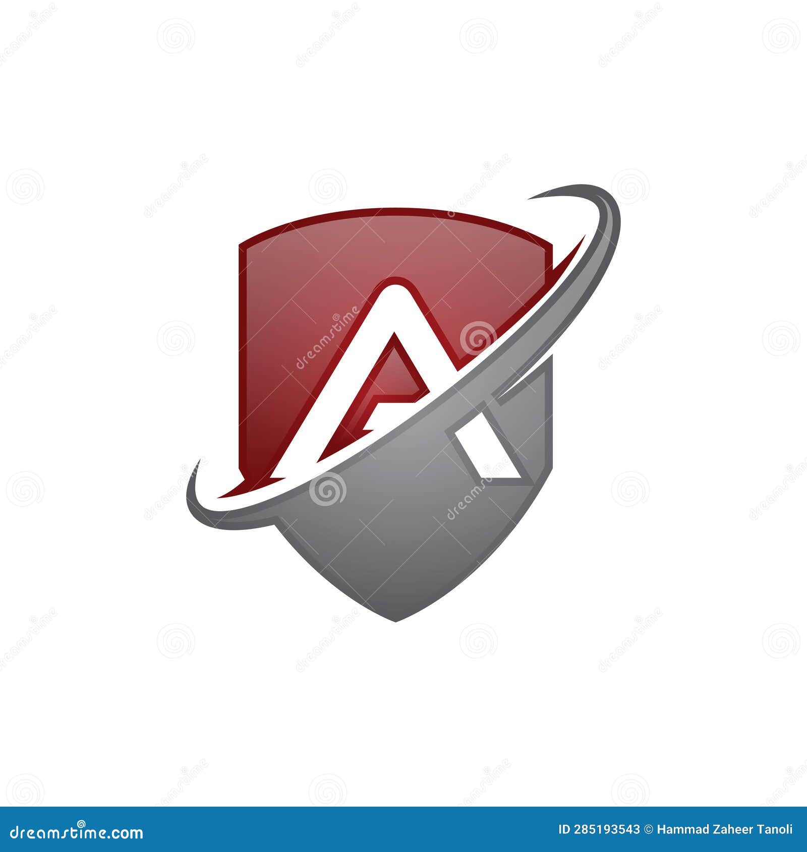 Letter a Shield Logo Vector Design. Stock Vector - Illustration of ...