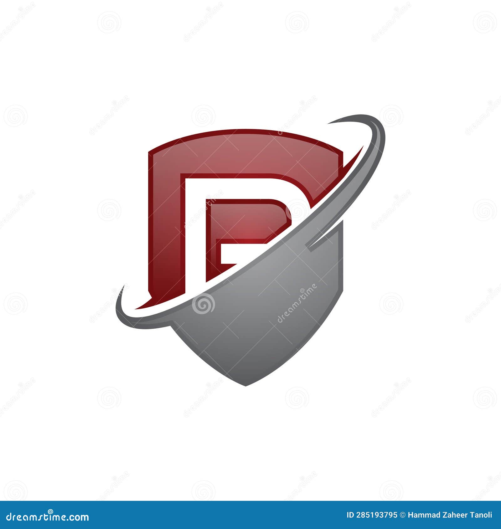 Letter P Shield Logo Vector Design. Stock Vector - Illustration of ...
