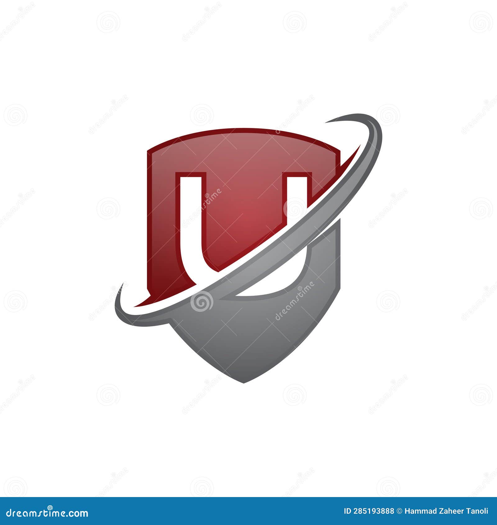 Letter U Shield Logo Vector Design. Stock Vector - Illustration of ...