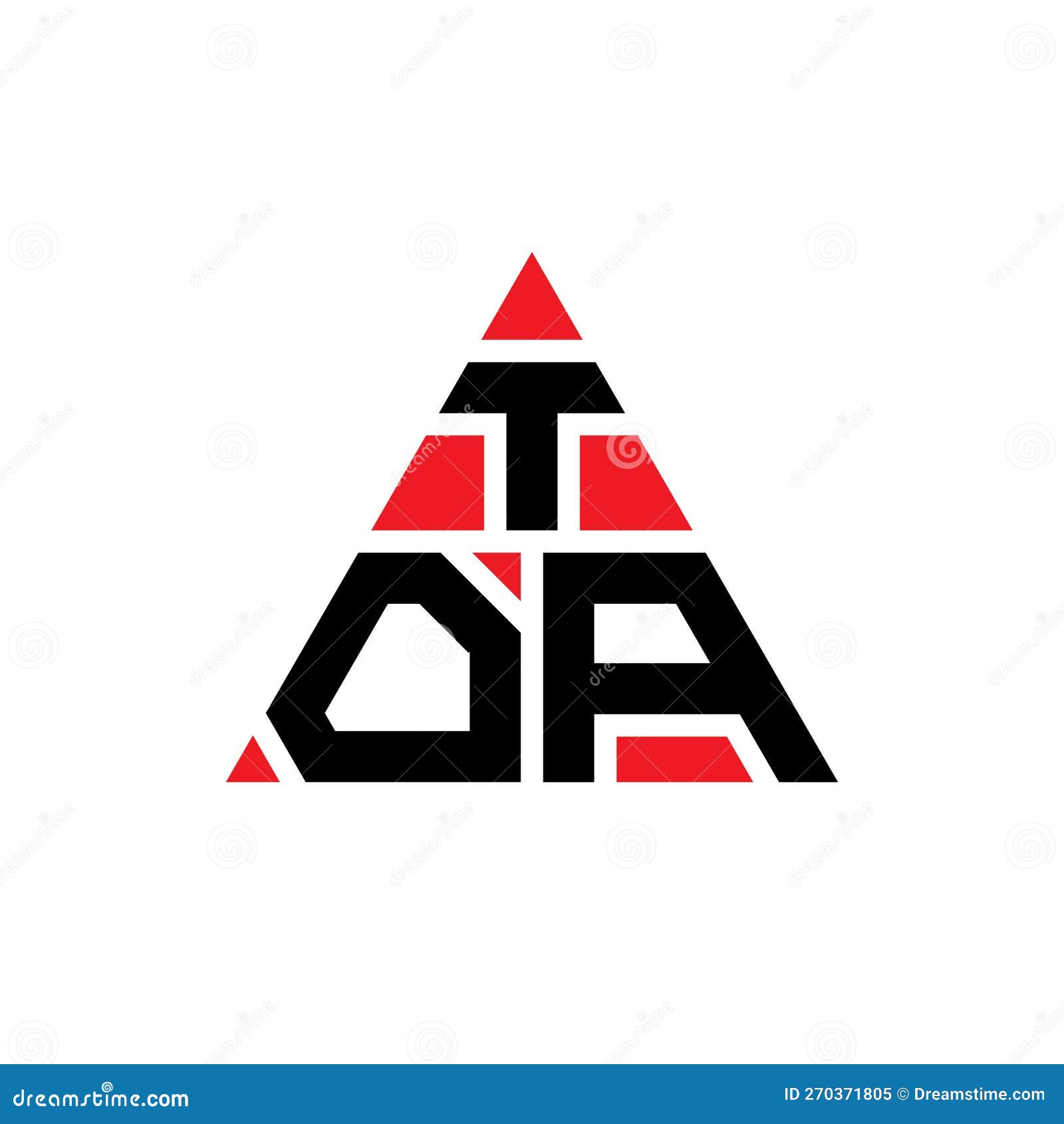 TOA Triangle Letter Logo Design with Triangle Shape. TOA Triangle Logo ...