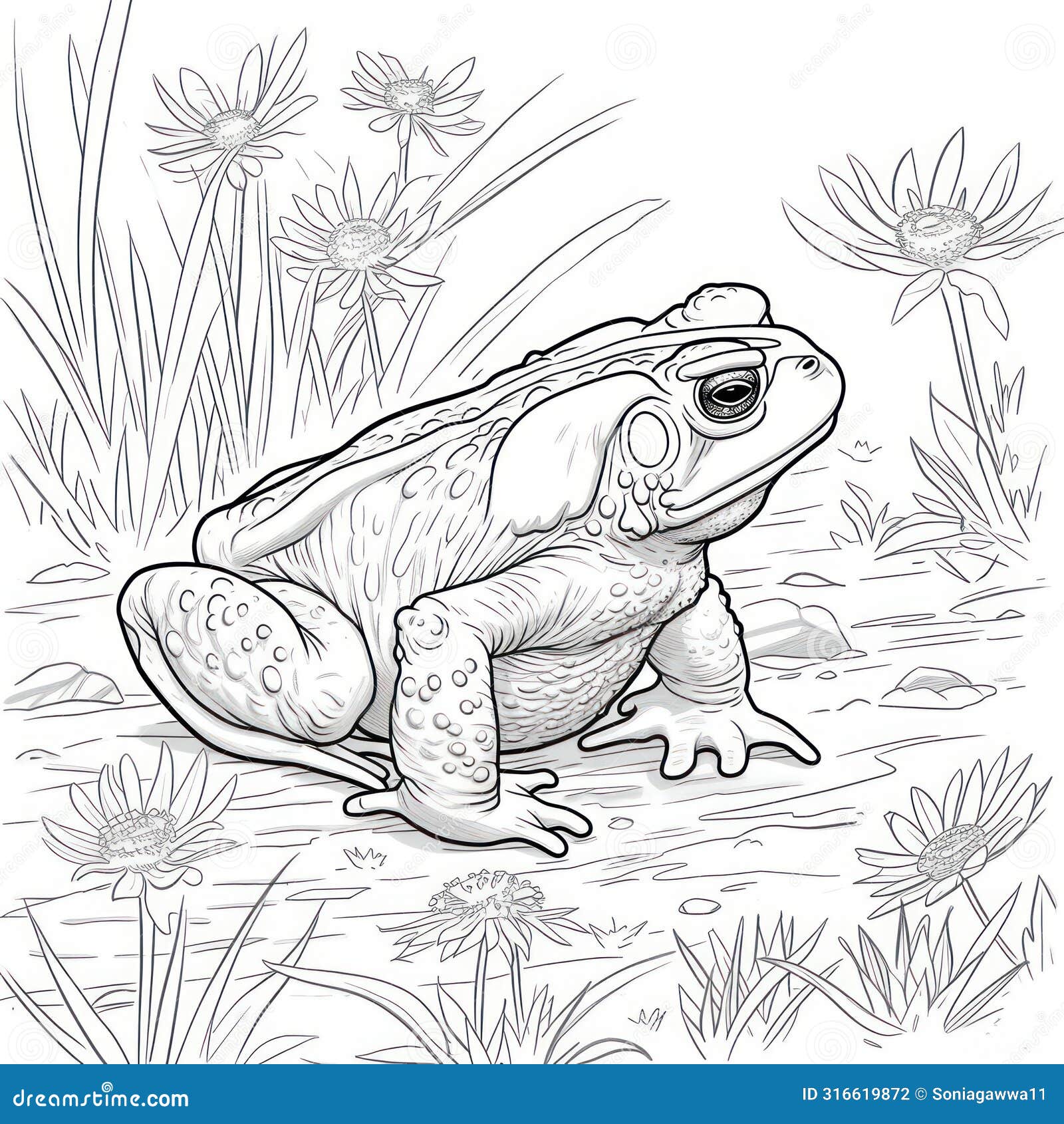Toad Drawing Coloring Book Page Royalty-Free Stock Image ...