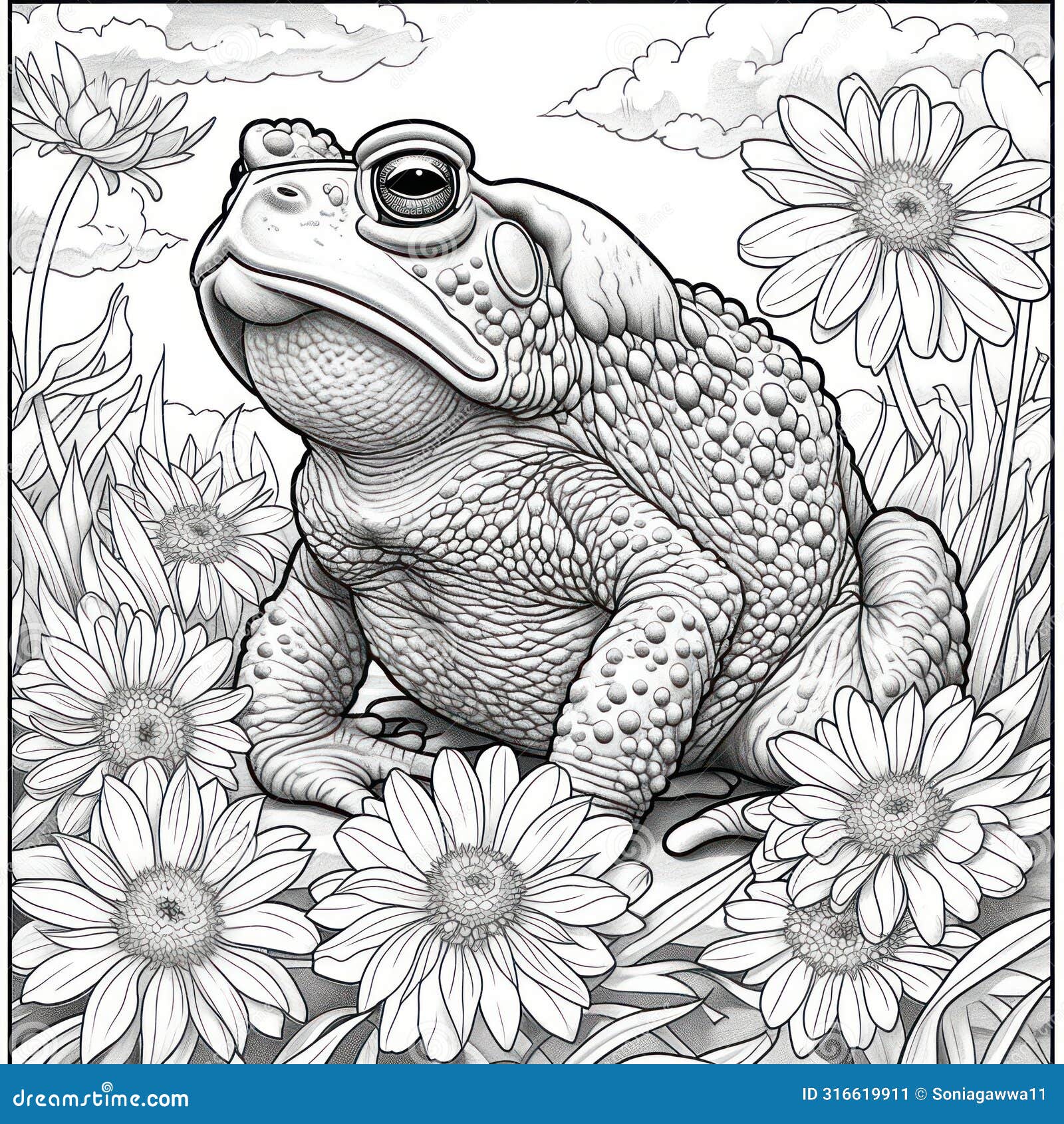 Toad Drawing Coloring Book Page Royalty-Free Stock Image ...