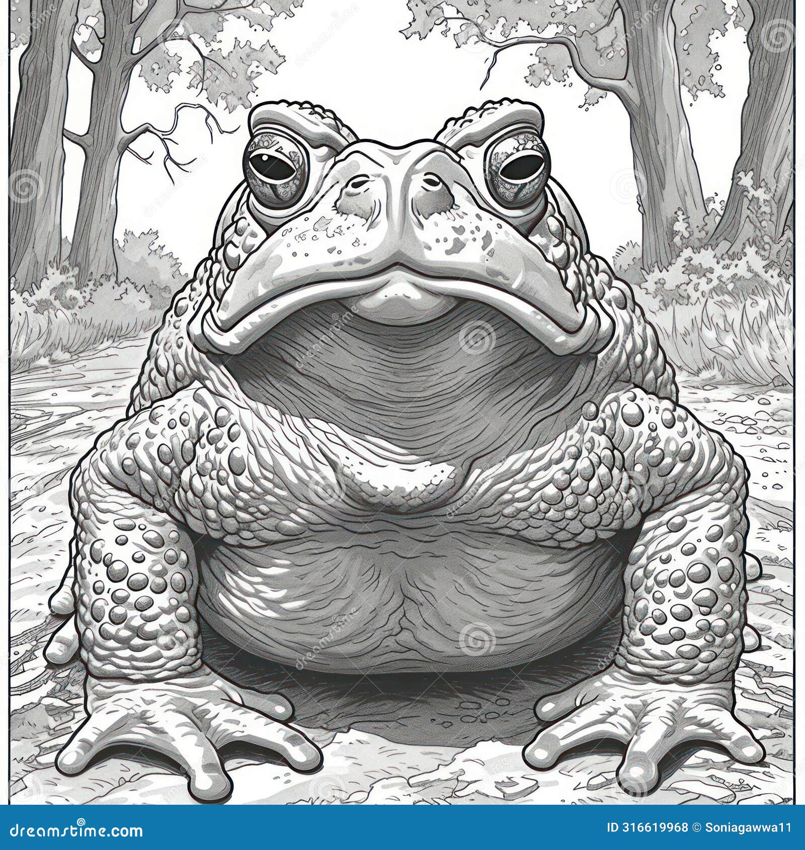 Toad Drawing Coloring Book Page Royalty-Free Stock Image ...