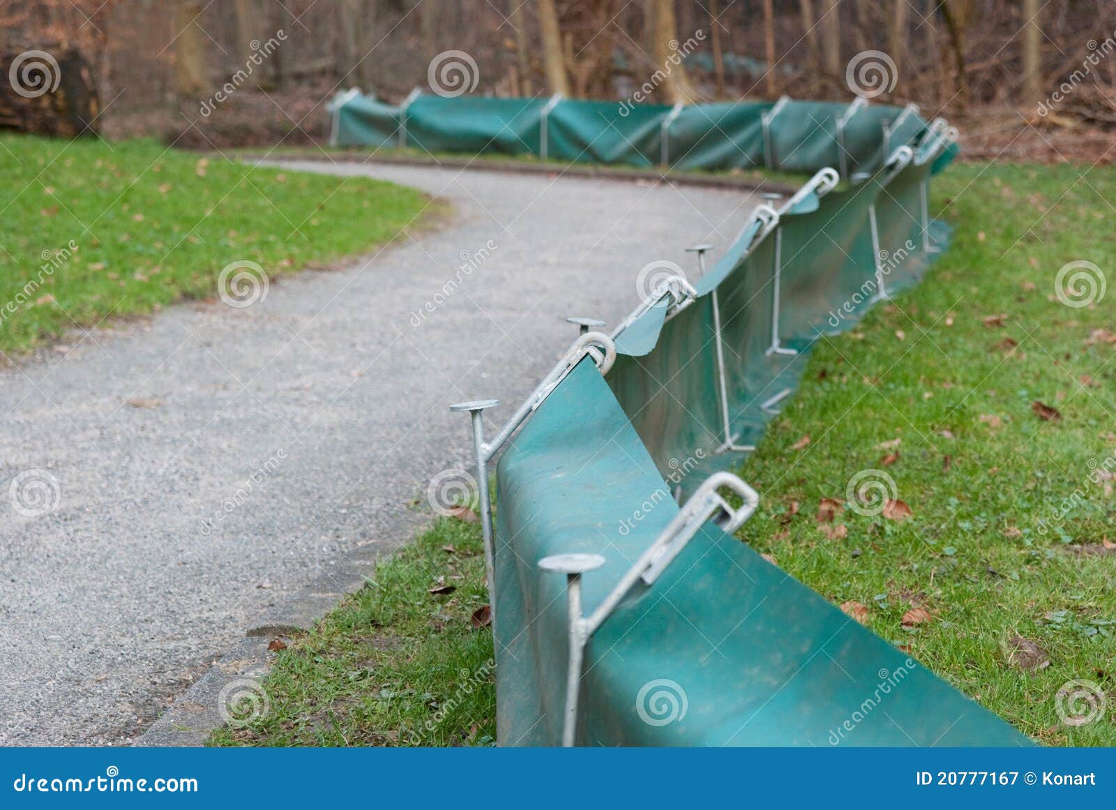 Toad Fence Zigzaging on Meadow Stock Image - Image of conservation ...