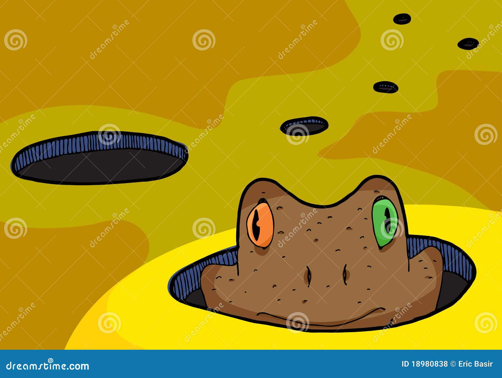 Toad in the Hole stock vector. Illustration of small - 18980838