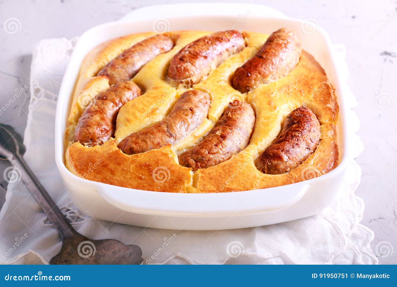 Toad in the hole stock image. Image of hole, appetizer - 91950751