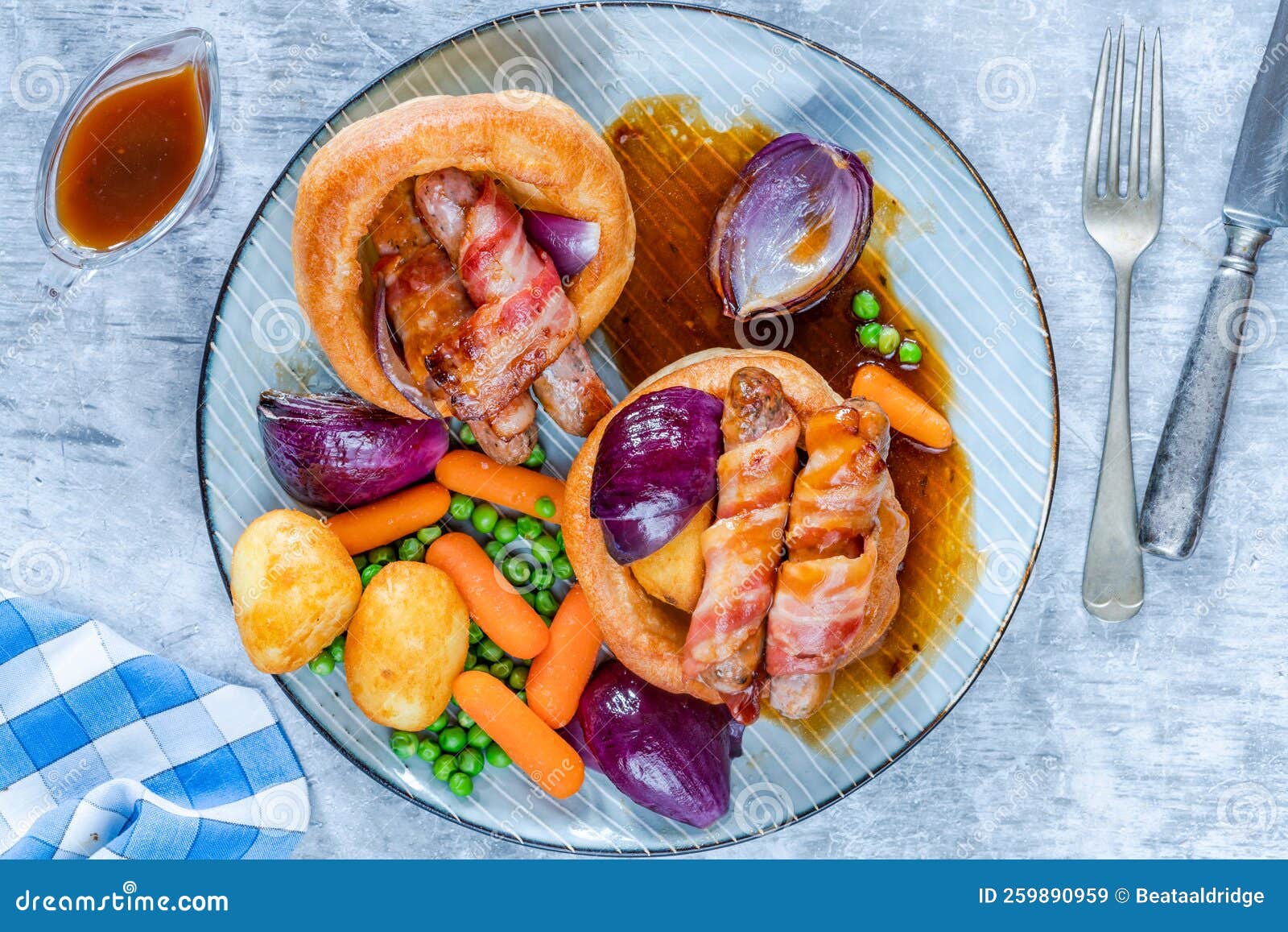 Toad-in-the-hole stock image. Image of british, roast - 259890959