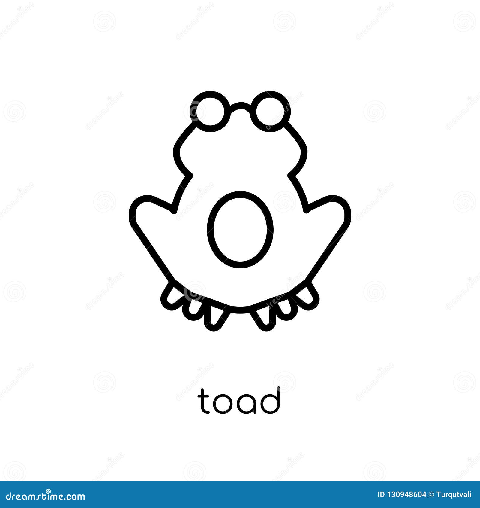 Toad Icon. Trendy Modern Flat Linear Vector Toad Icon on White B Stock ...