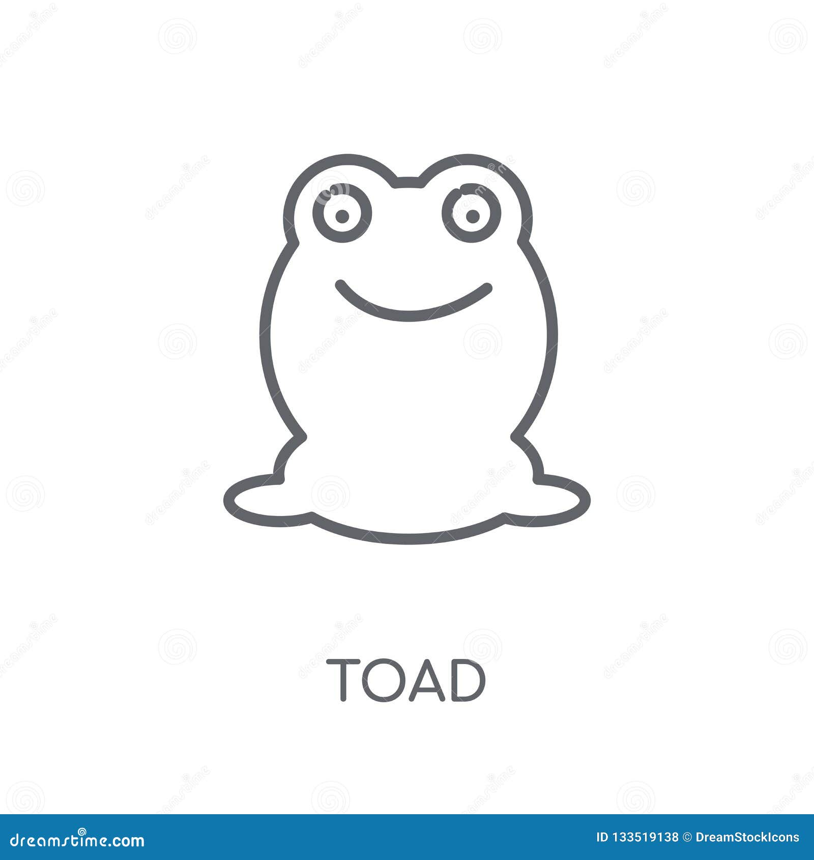 Toad Linear Icon. Modern Outline Toad Logo Concept on White Back Stock ...