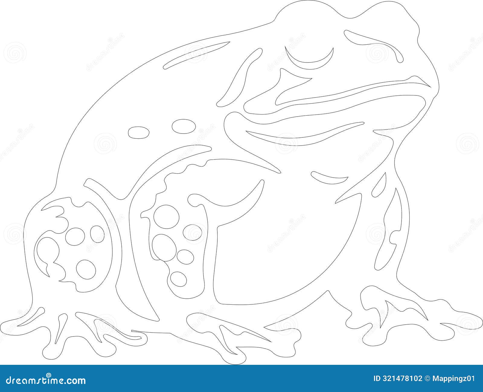 Toad Outline Silhouette Generative Ai Stock Vector - Illustration of ...