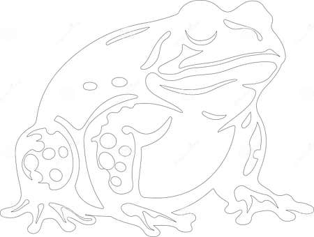 Toad Outline Silhouette Generative Ai Stock Vector - Illustration of ...
