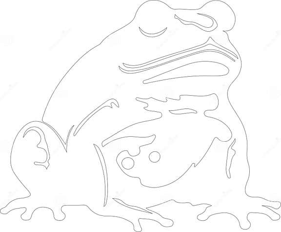 Toad Outline Silhouette Generative Ai Stock Vector - Illustration of ...