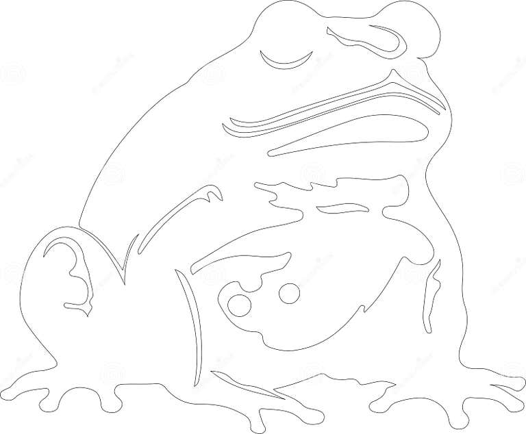 Toad Outline Silhouette Generative Ai Stock Vector - Illustration of ...