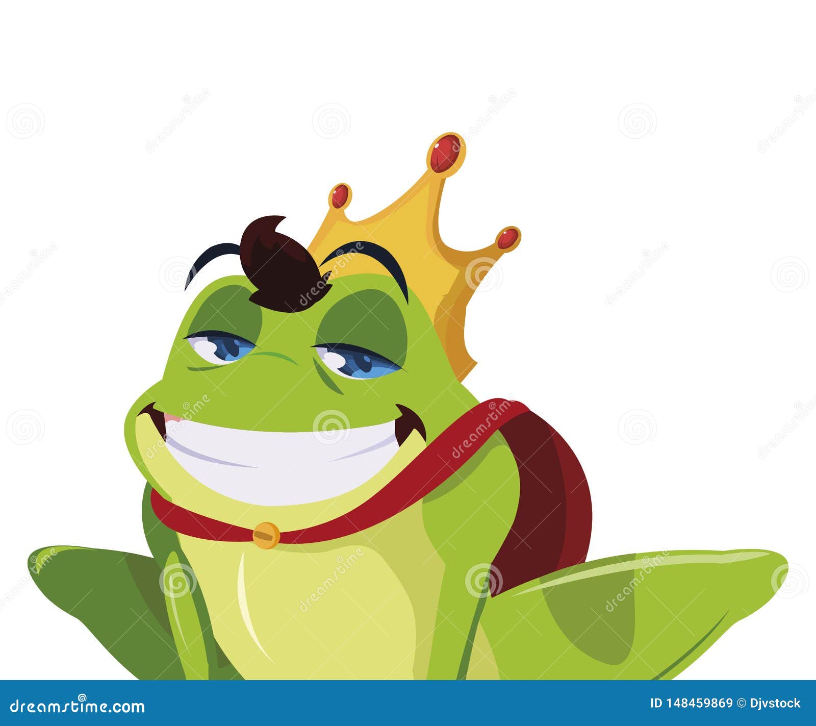 Toad Prince Fairytale Character Stock Illustration - Illustration of ...