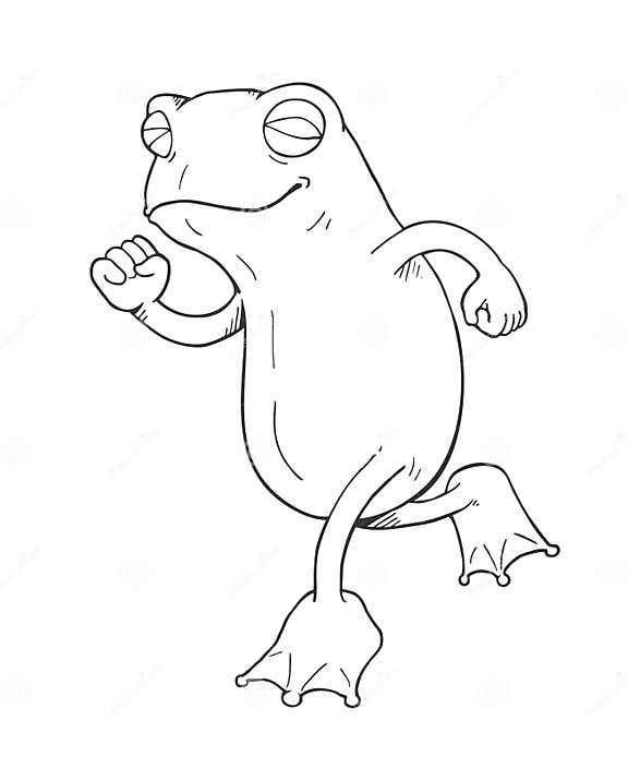 Toad running to coloring stock vector. Illustration of coloring - 298422937