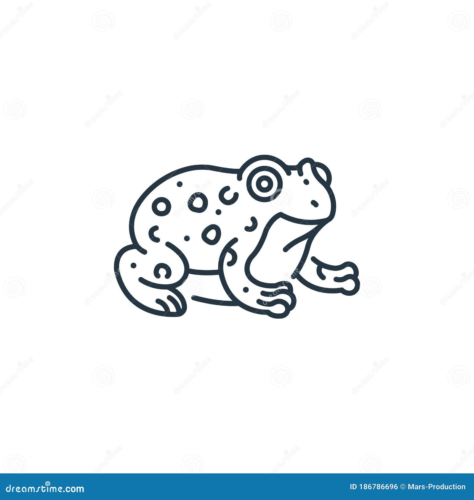 Toad Vector Icon. Toad Editable Stroke. Toad Linear Symbol for Use on ...