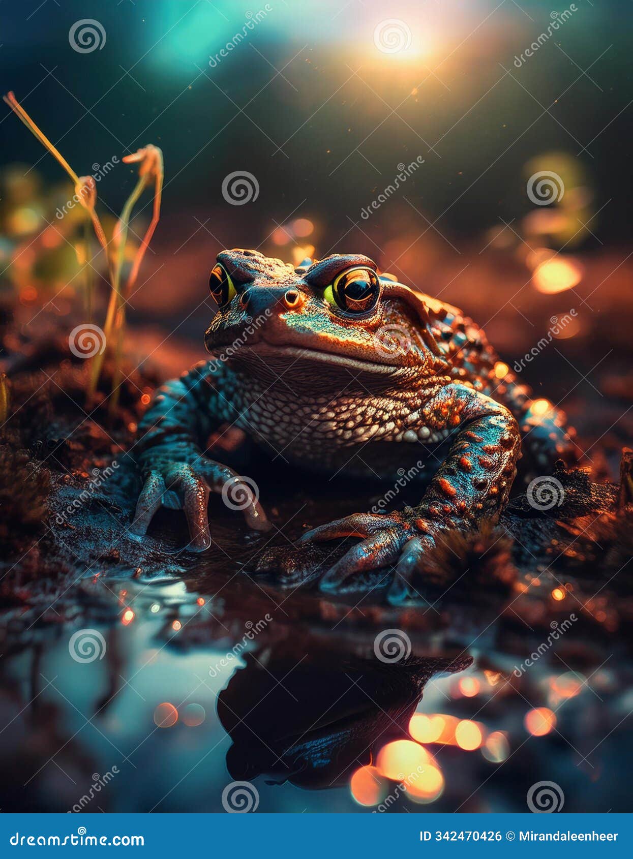 Sea Water And The Sun - Cartoon Style Background | CartoonDealer.com ...