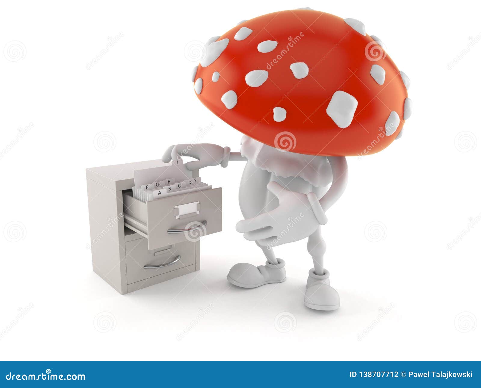 Toadstool Character with Archive Stock Illustration - Illustration of ...