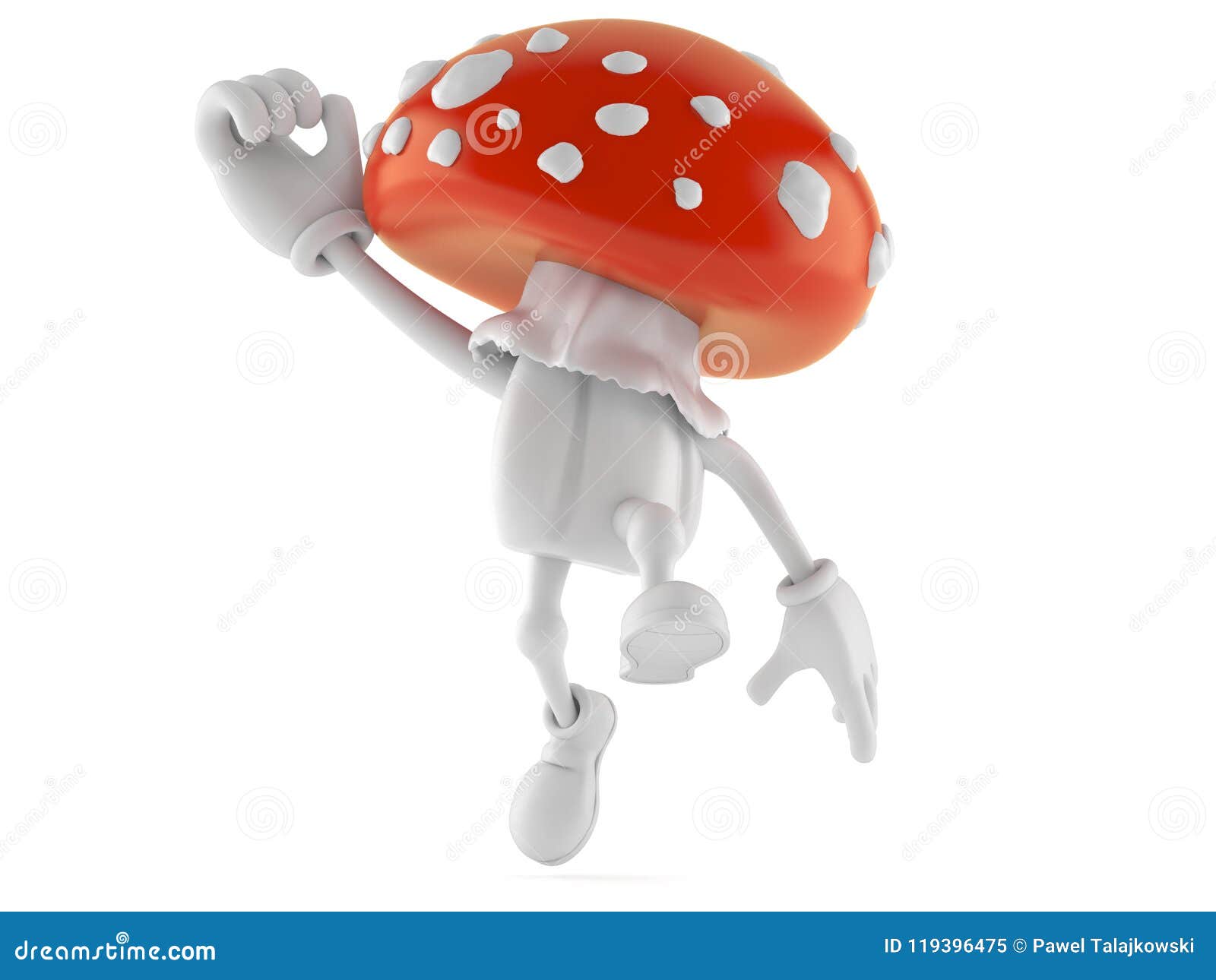 Toadstool Character Flying With Balloons Stock Illustration ...